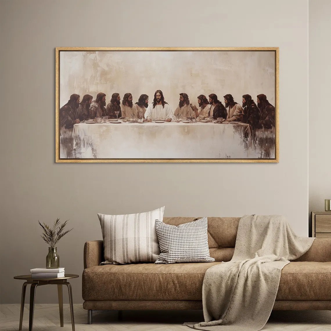 IDEA4WALL The Last Supper Religious Jesus Christ and Disciples Classic Biblical Painting Vintage ...